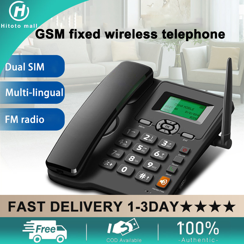 GSM Fixed Landline Wireless Phone ( Dual sim ) Quad Band GSM850/900/1800/1900MHz | Lazada PH