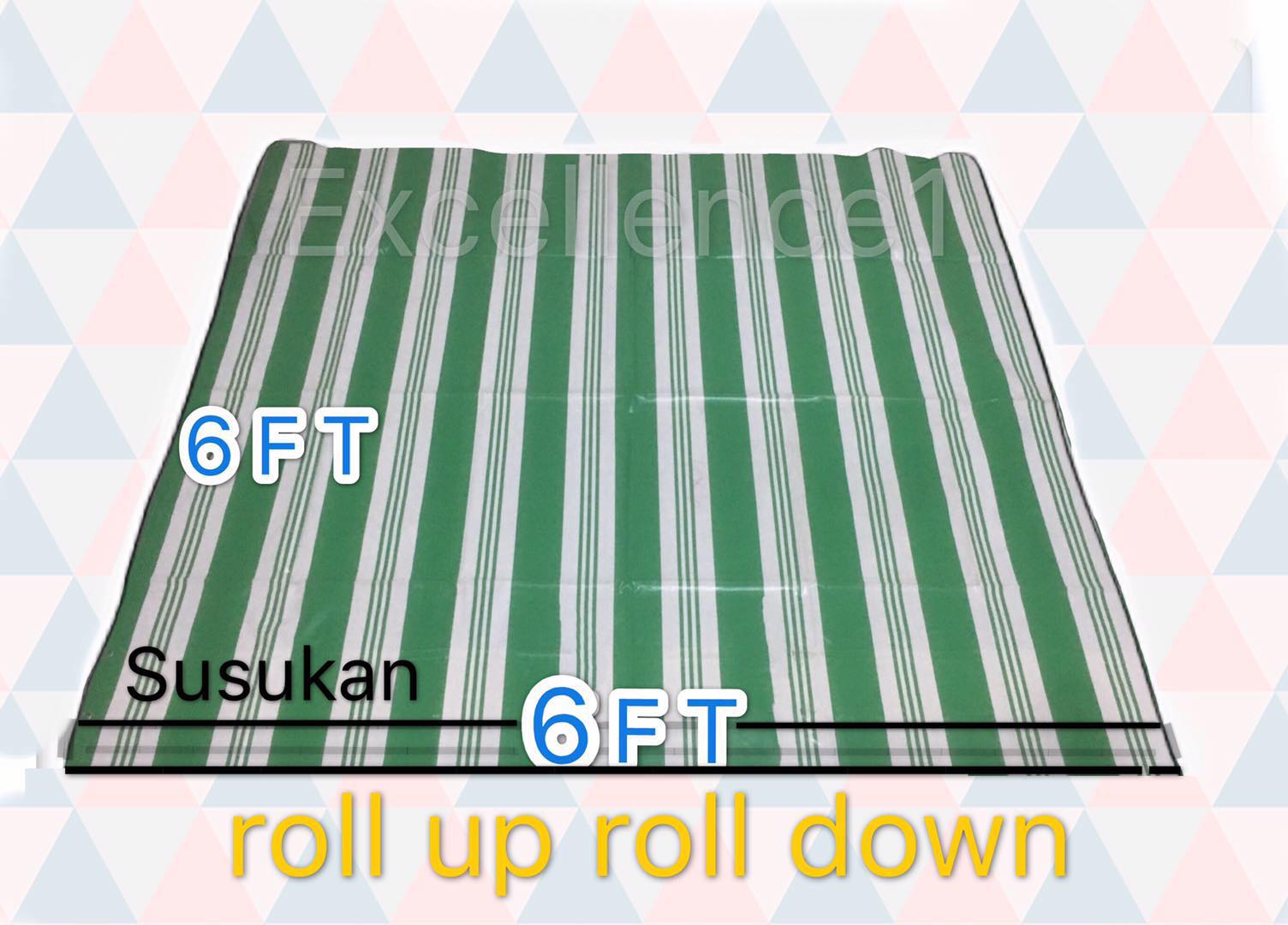 Stripe 4FTx6FT Lona Trapal Tolda Tarpaulin Roll up Roll down | Lazada PH