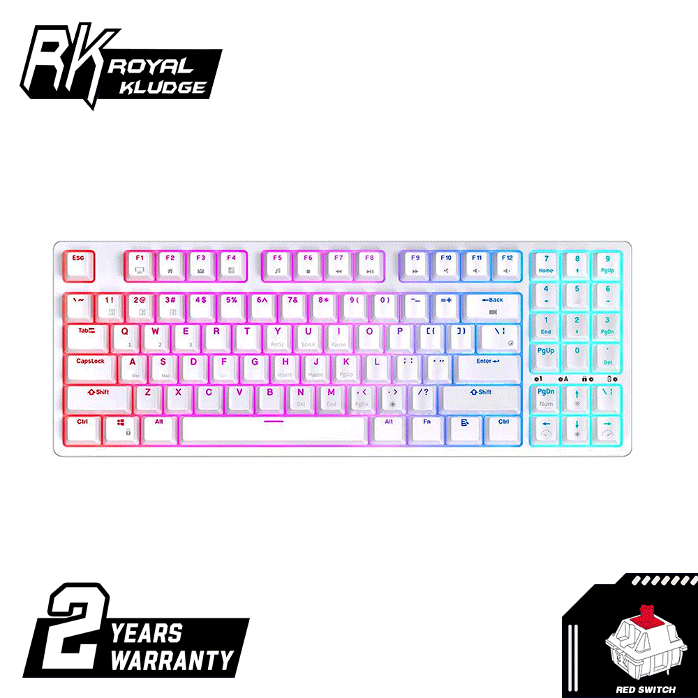 Royal Kludge RK92 Tri Mode RGB 92 Keys Hot Swappable Mechanical ...