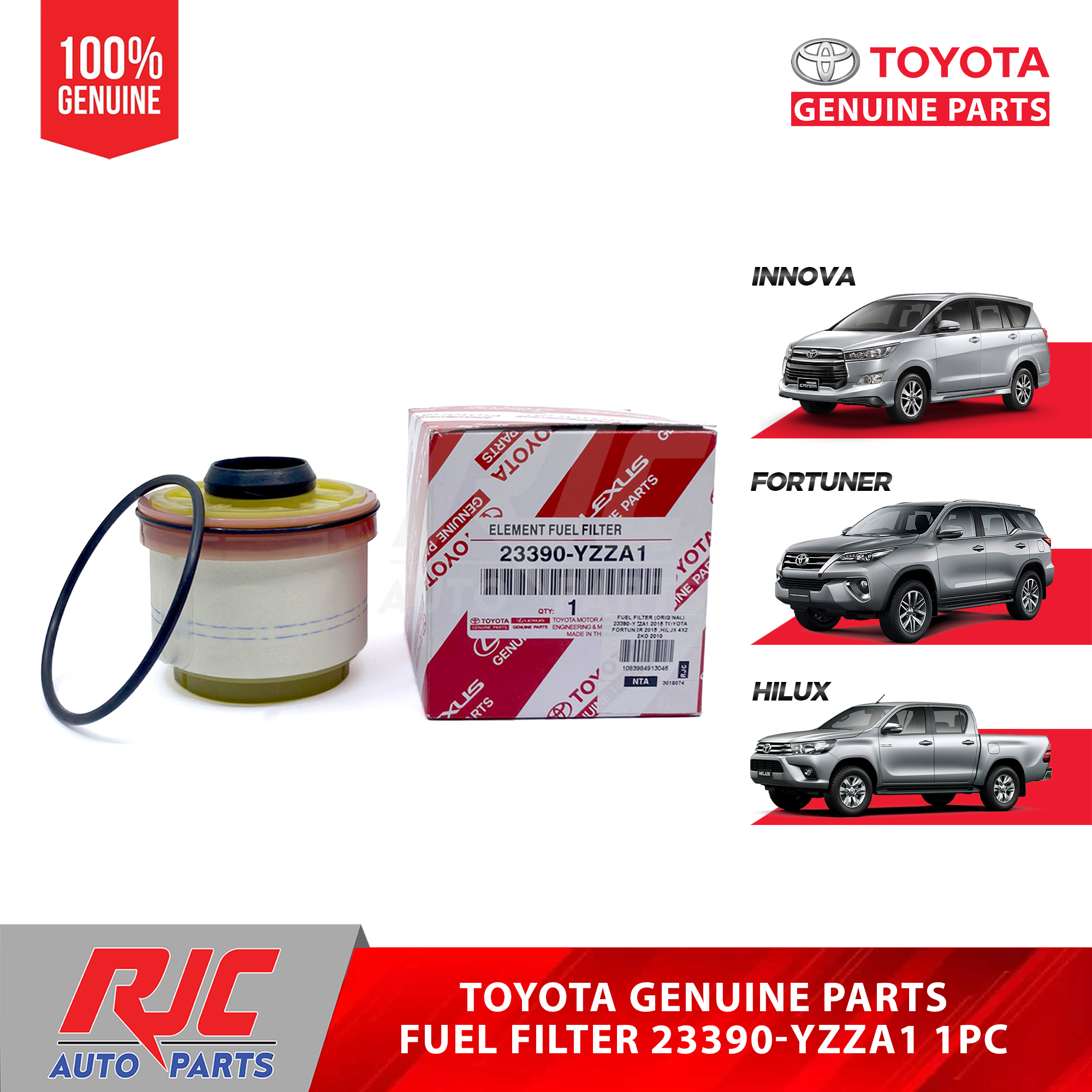 Toyota Genuine Fuel Filter For Innova / Fortuner / Hilux / Hi-Ace D4D ...