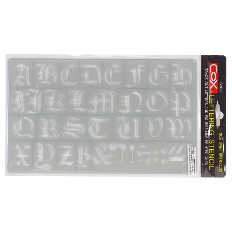 COX Lettering Stencil Old English 30mm | Lazada PH