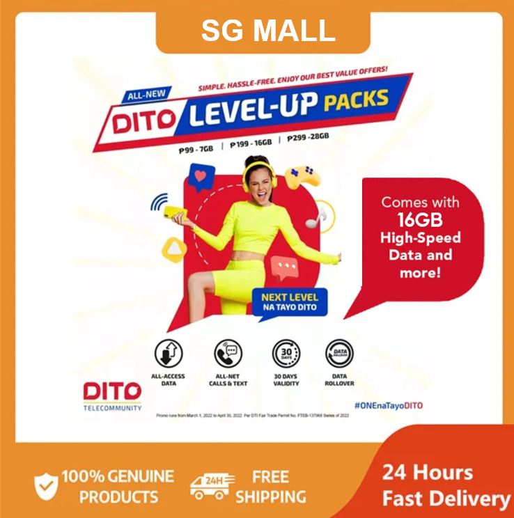DITO 5G Tricut Sim-16GB Data/3GB Data | Lazada PH