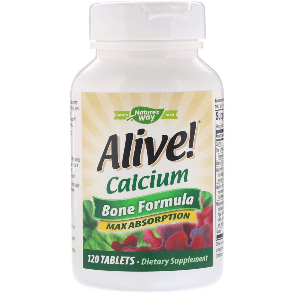 The new 2022 ☼ ☒Nature's Way Alive! Calcium Bone Formula 120 Tablets ...