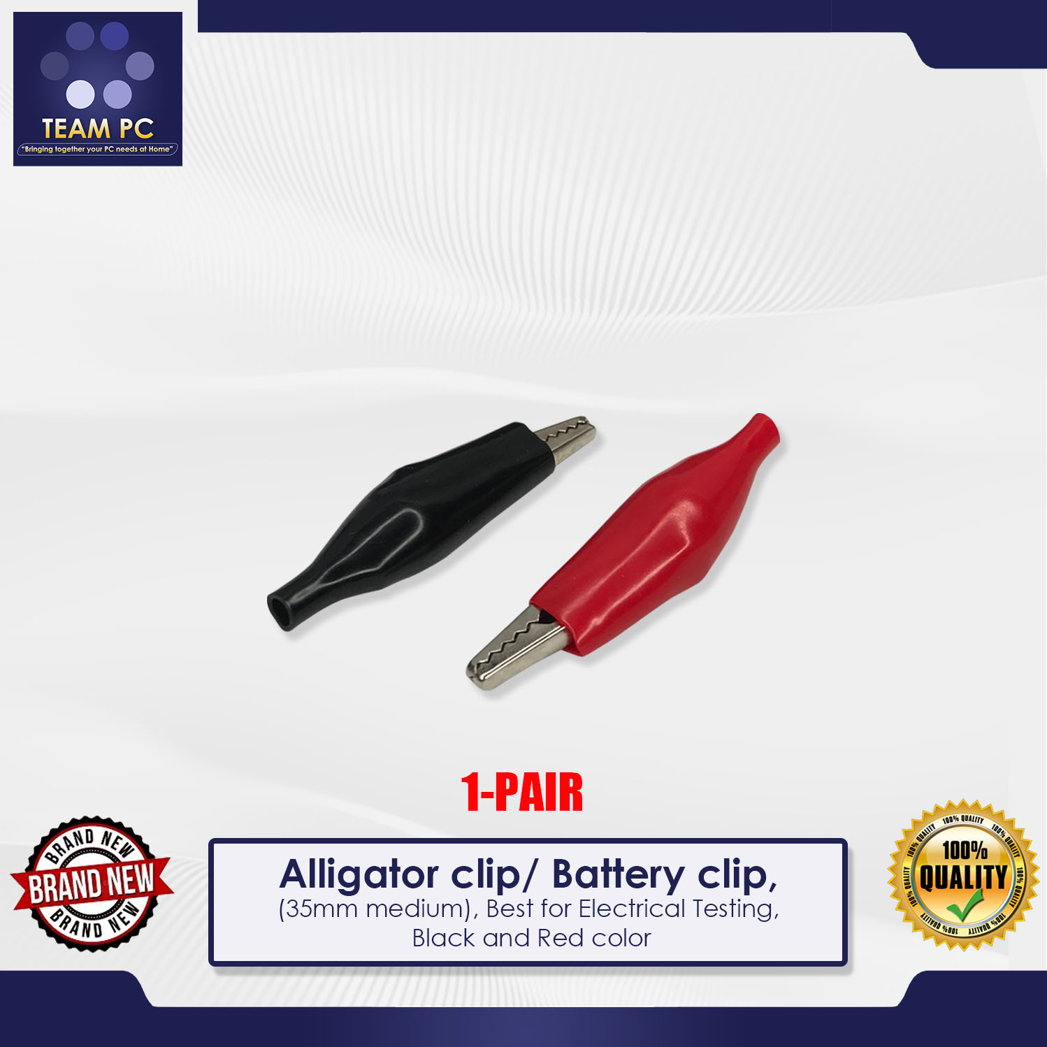 Alligator clip/ Battery clip (35mm medium), Best for Electrical Testing ...