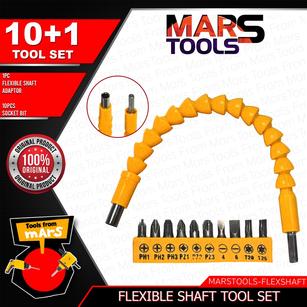 MARS TOOLS Flexible Shaft Tool Set Adaptor with Socket Bit Set •TFM ...