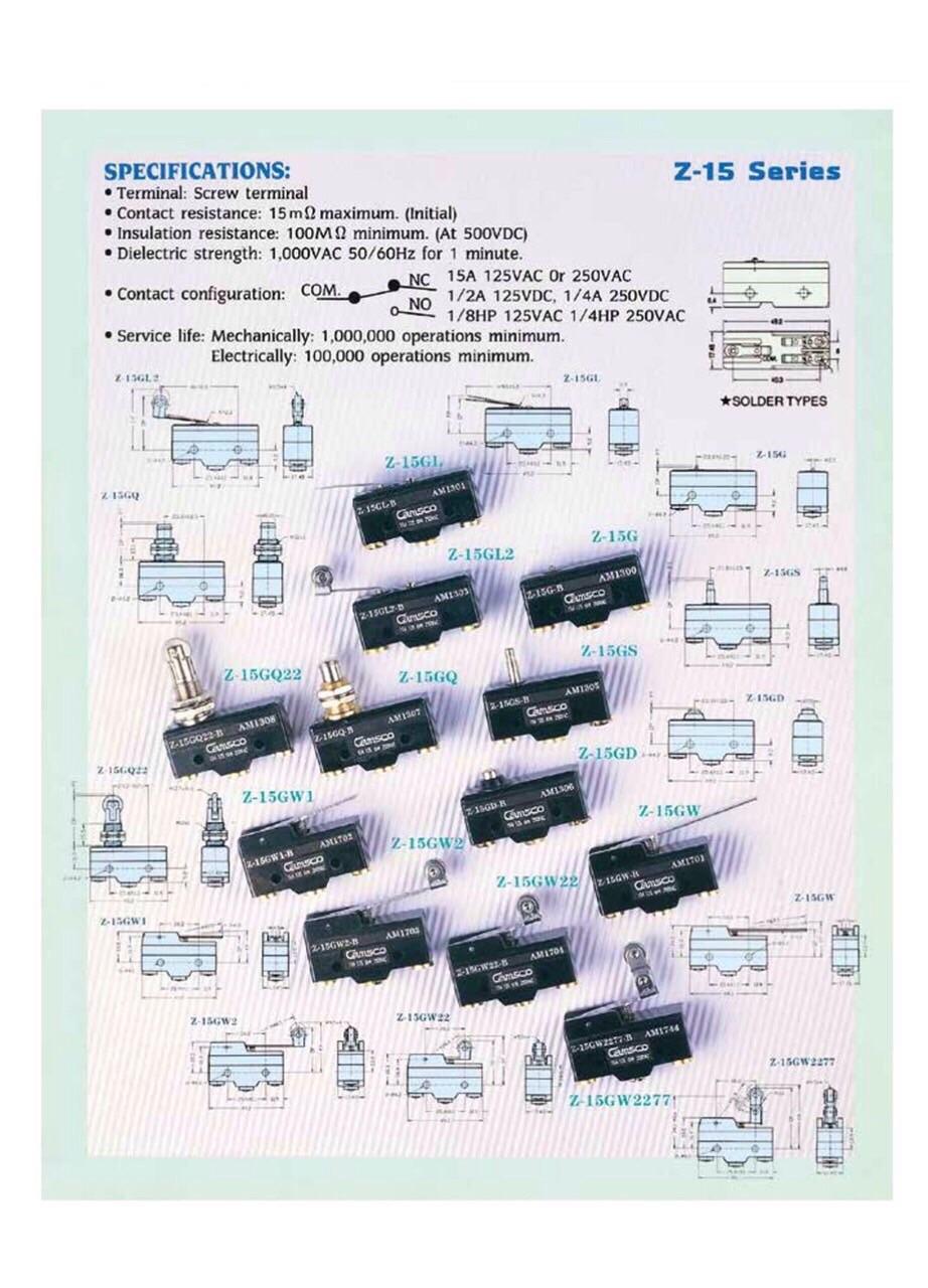 Z15 SERIES MICROSWITCH Z15GD | Lazada PH