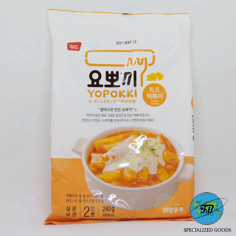 Yopokki Cheese Flavor Korean Spicy Rice Cake TTeokbokki Toppoki 240g ...
