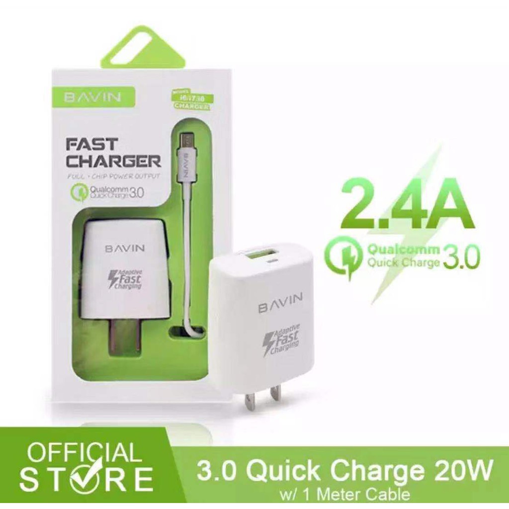 Original BAVIN 3.0 Qualcomm Quick Charge Fast Charger for Android ...