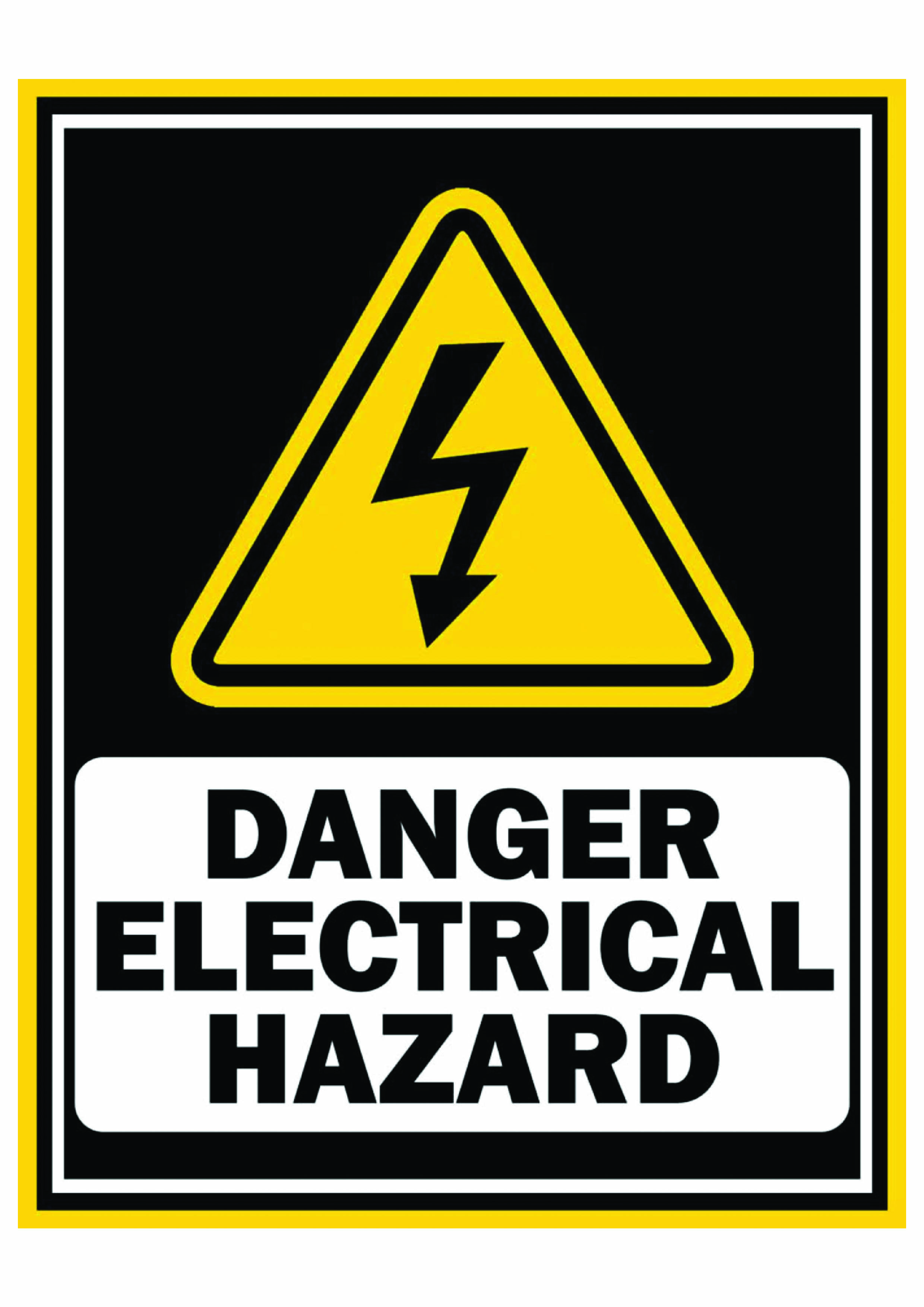 Electrical Hazard Warning Signage laminated A4 size | Lazada PH