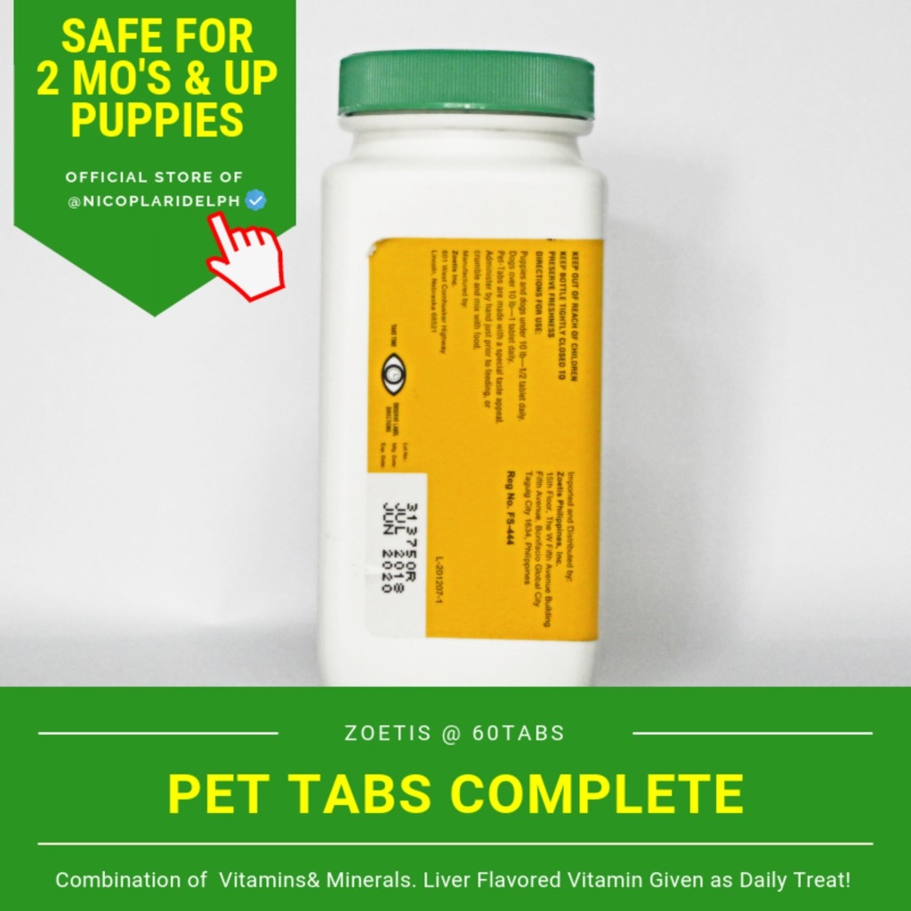 Pfizer Pet Tabs Vitamin and Mineral Supplement for Dogs (60 tabs ...