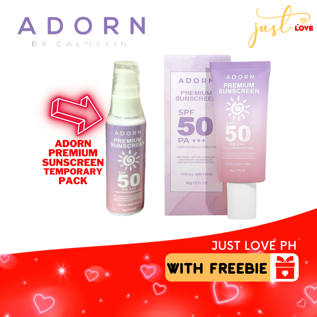 Adorn Premium Sunscreen SPF50 50ml / Adorn Tinted Sunscreen SPF50 50ml ...
