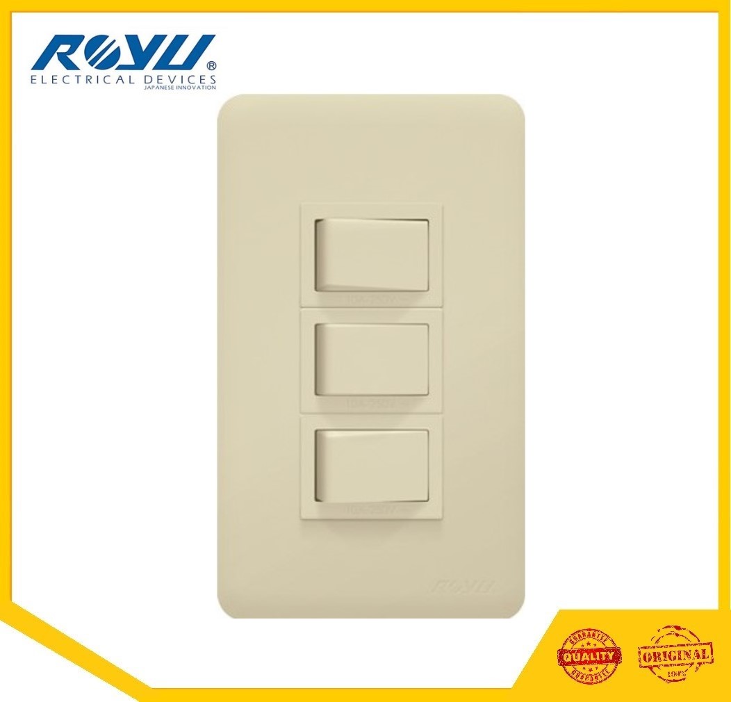ROYU Electrical Switches Classic Series Set 1,2,3 gang and 1 and 3-Way ...