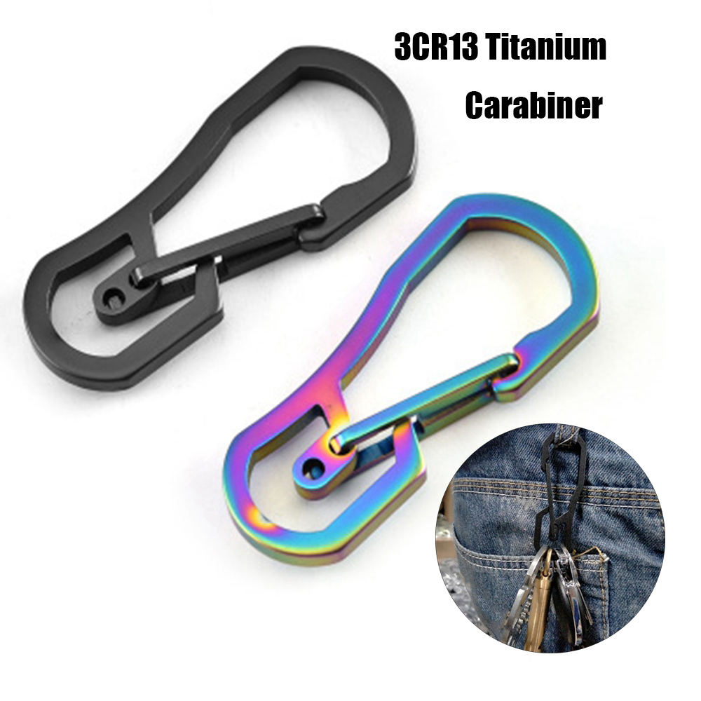 High quality Accessories Titanium Plating Keyring Hang Buckle Keychain ...