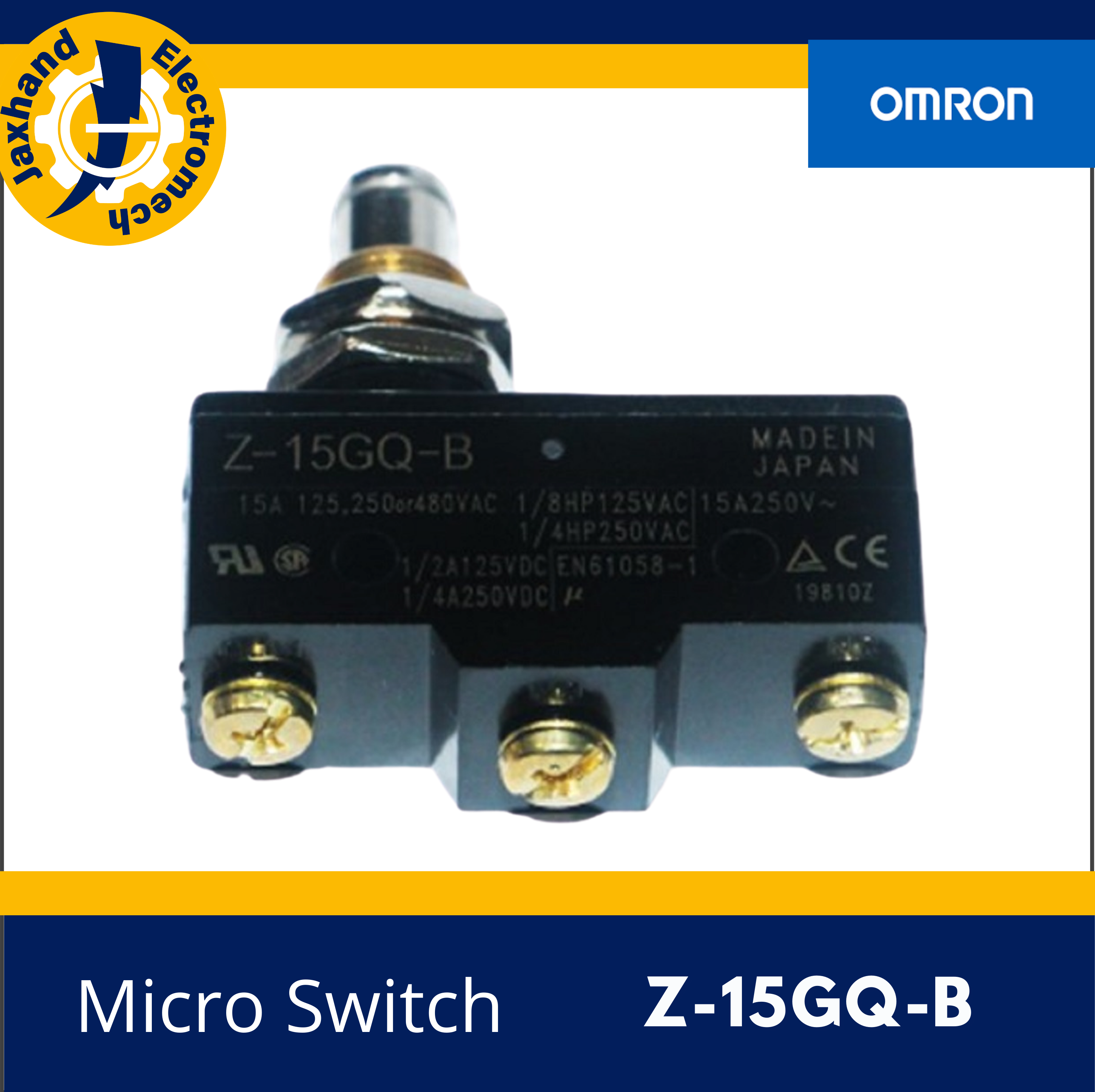 Omron Limit Switch Z-15GQ-B, Panel Mount Plunger, SPDT, 15A 250V | Lazada PH