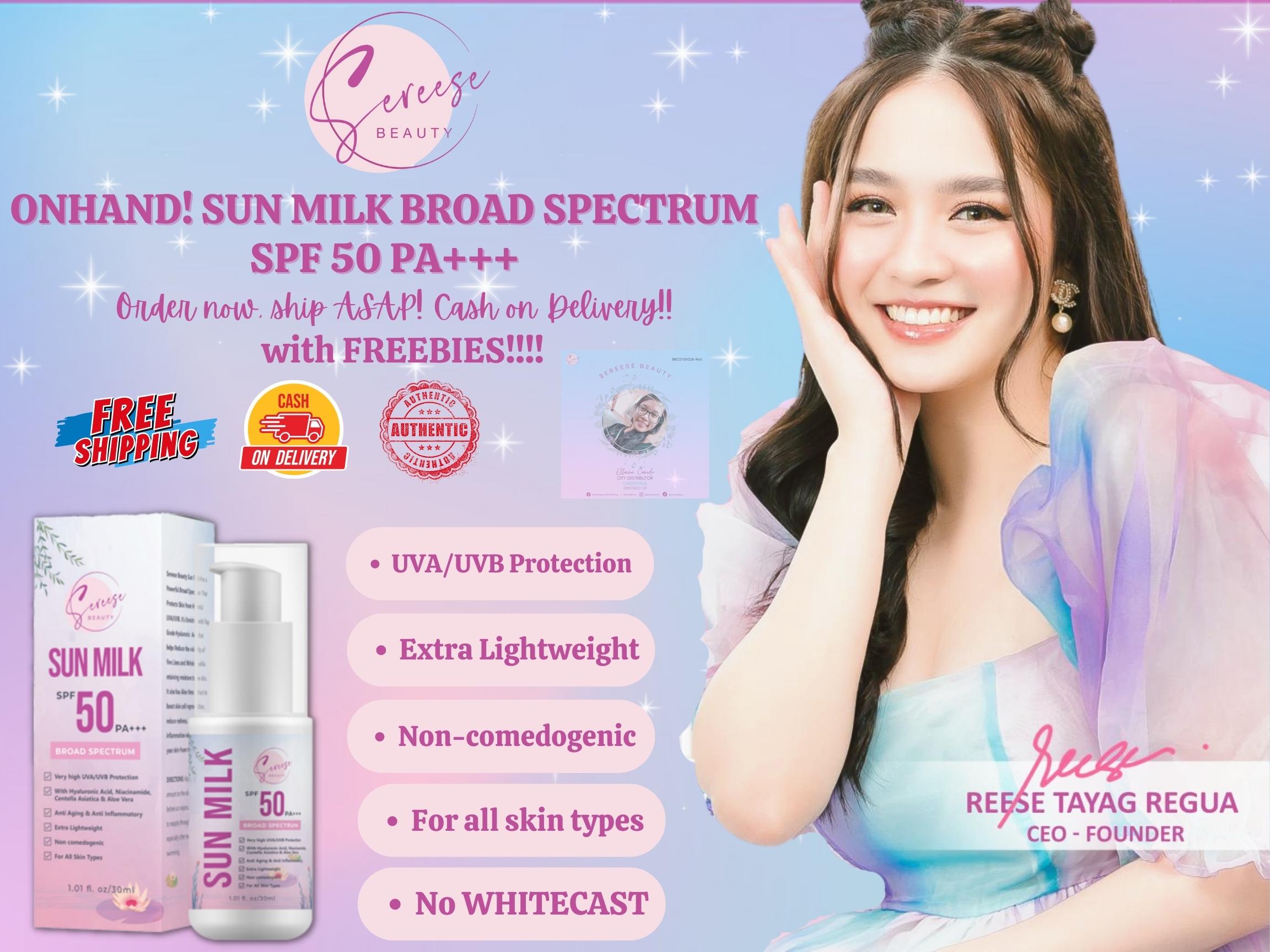 [ONHAND + FREEBIES] Sereese Beauty Sun Milk SPF 50 PA+++ | Sunscreen ...