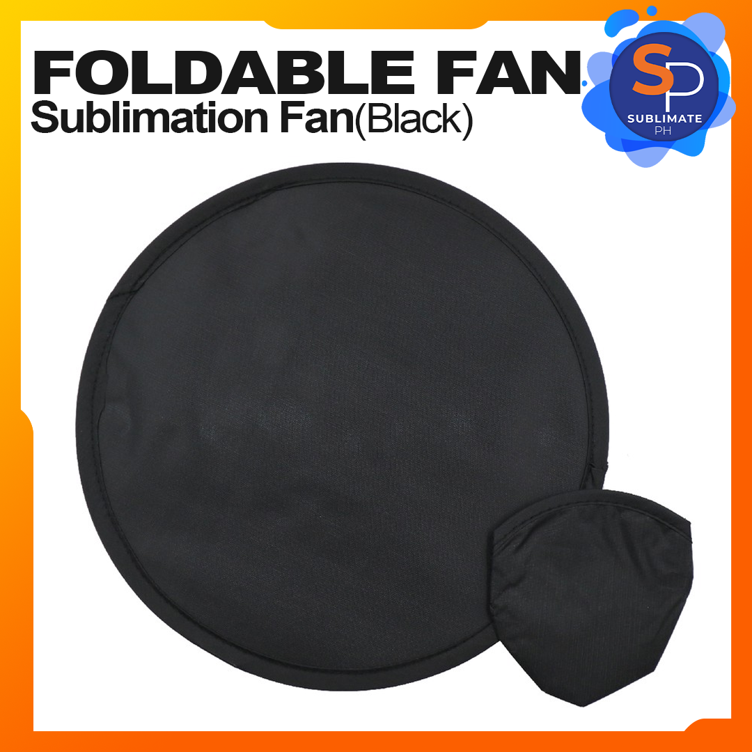 Personalized Sublimation Coated Foldable Fan(Black/White) Sublimation ...