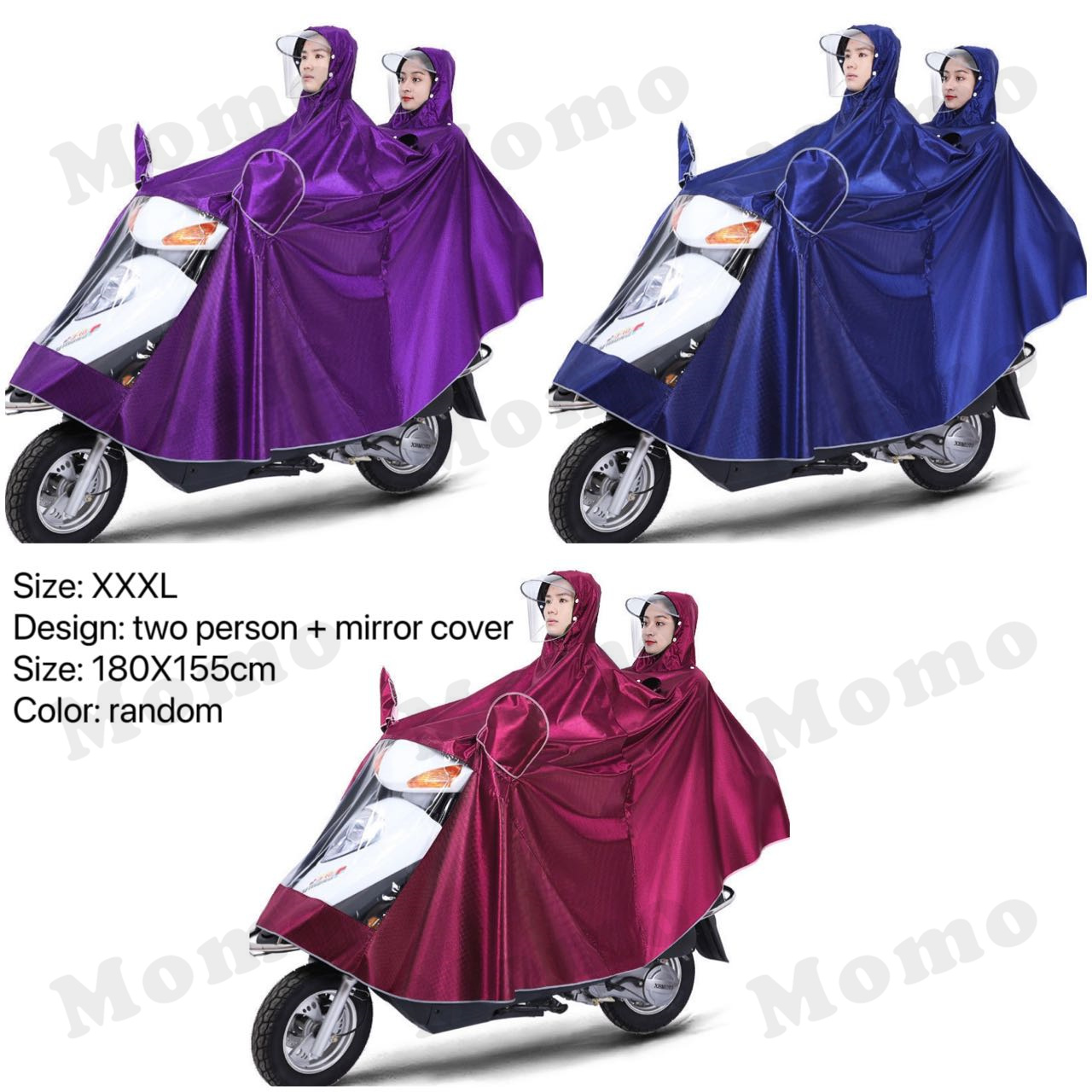 XXXL big size two person raincoat for motorcycle rider rain coat for ...