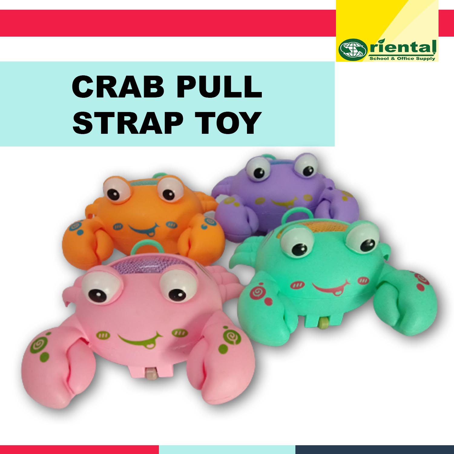 Crab Pull Strap Toy / Pull String Mechanism / Random color - Sold Per ...