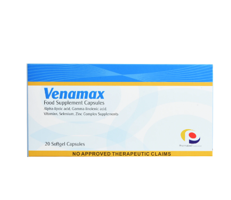 Venamax Food Supplement with Alpha-lipoic Acid, Gamma-Linolenic Acid ...
