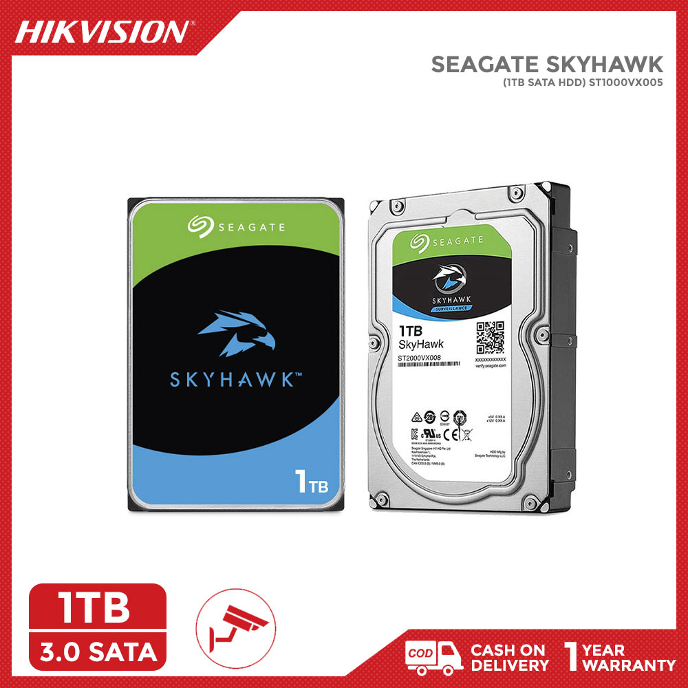 Seagate Skyhawk SATA HDD ST1000VX005 1TB & ST2000VX015 2TB Internal ...