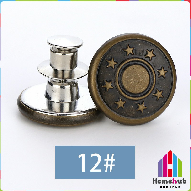 Homehub 17mm Detachable Metal Waist Buttons with Flowers Patterns Metal ...
