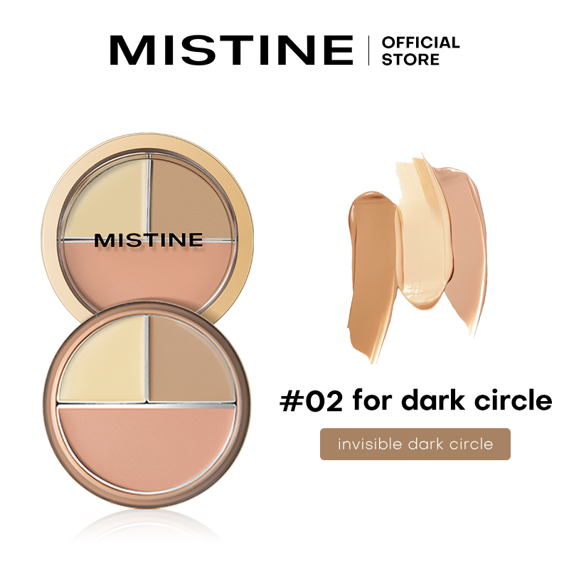 MISTINE Full Coverage Flawless 3 Color Cream Concealer Natural ...