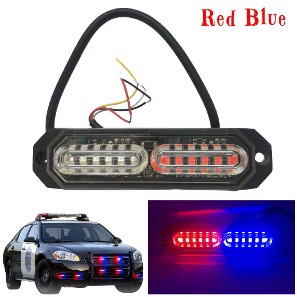 OCPA PZ-112T 4.5” 1PC Ultra Slim 12 LED Strobe Lights for Truck Car ...
