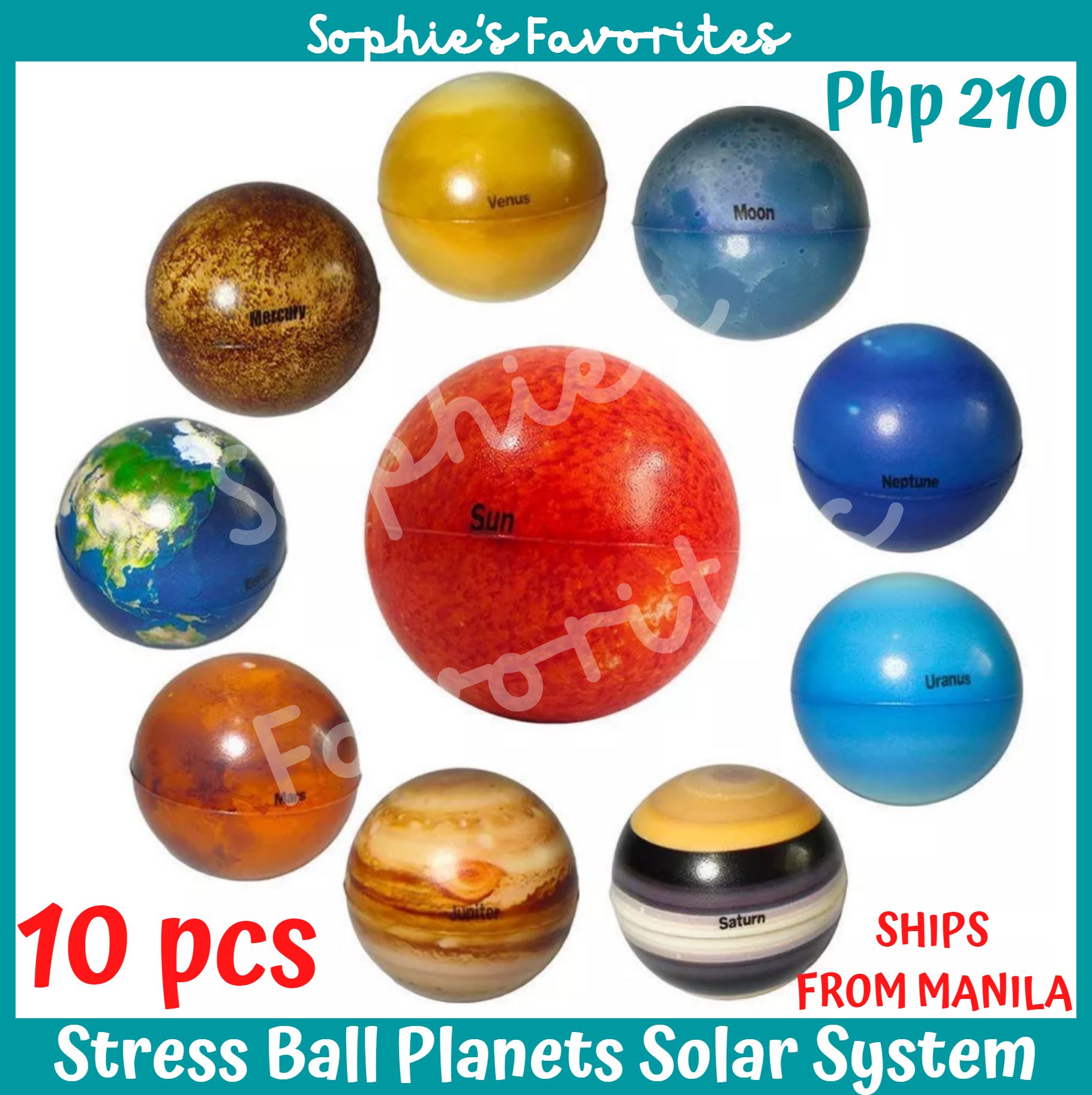 10pcs Planets Stress Ball, Solar System Squeeze Balls, Excellent ...