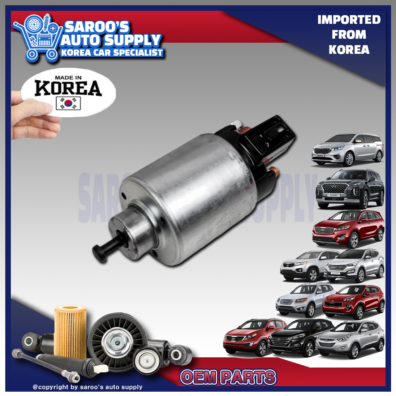 [R]Starter Solenoid / Starter Magnetic For Tucson , Sportage , Sorento ...