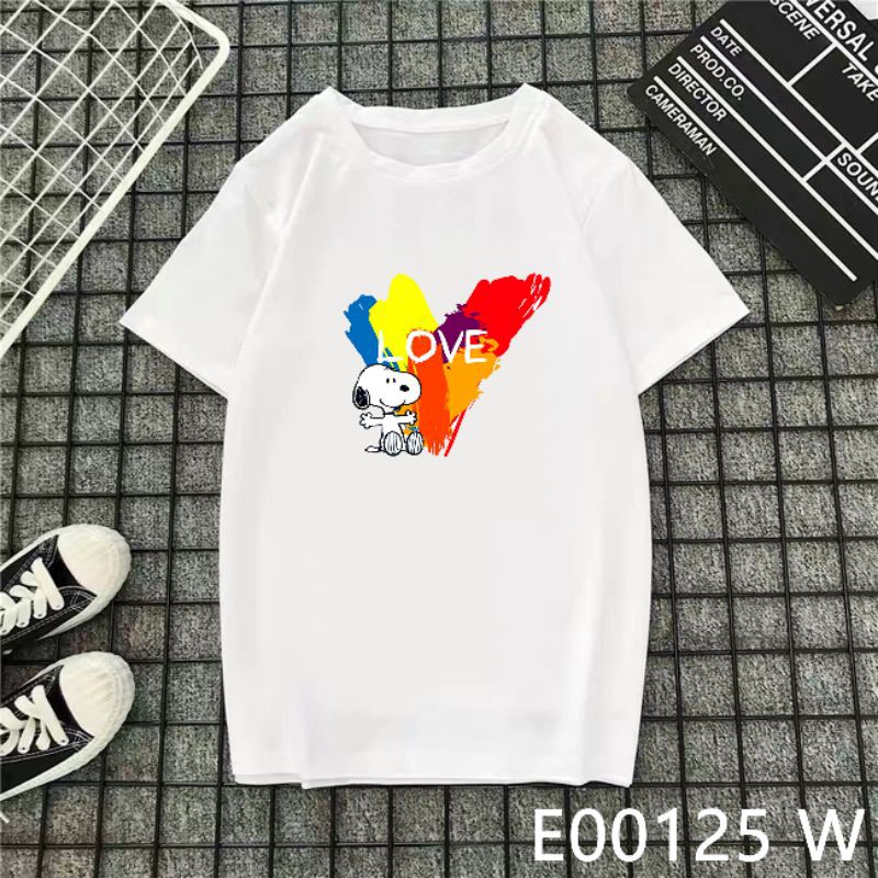 T shirt for men/STOK SEDIA ADA E00125 SNOPPY LOVE ART PAINT BAJU LAWA ...