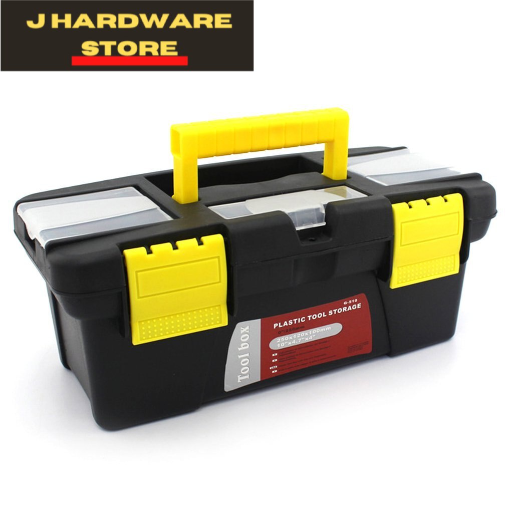 10 inch portable heavy duty toolbox plastic storage for hardware ...