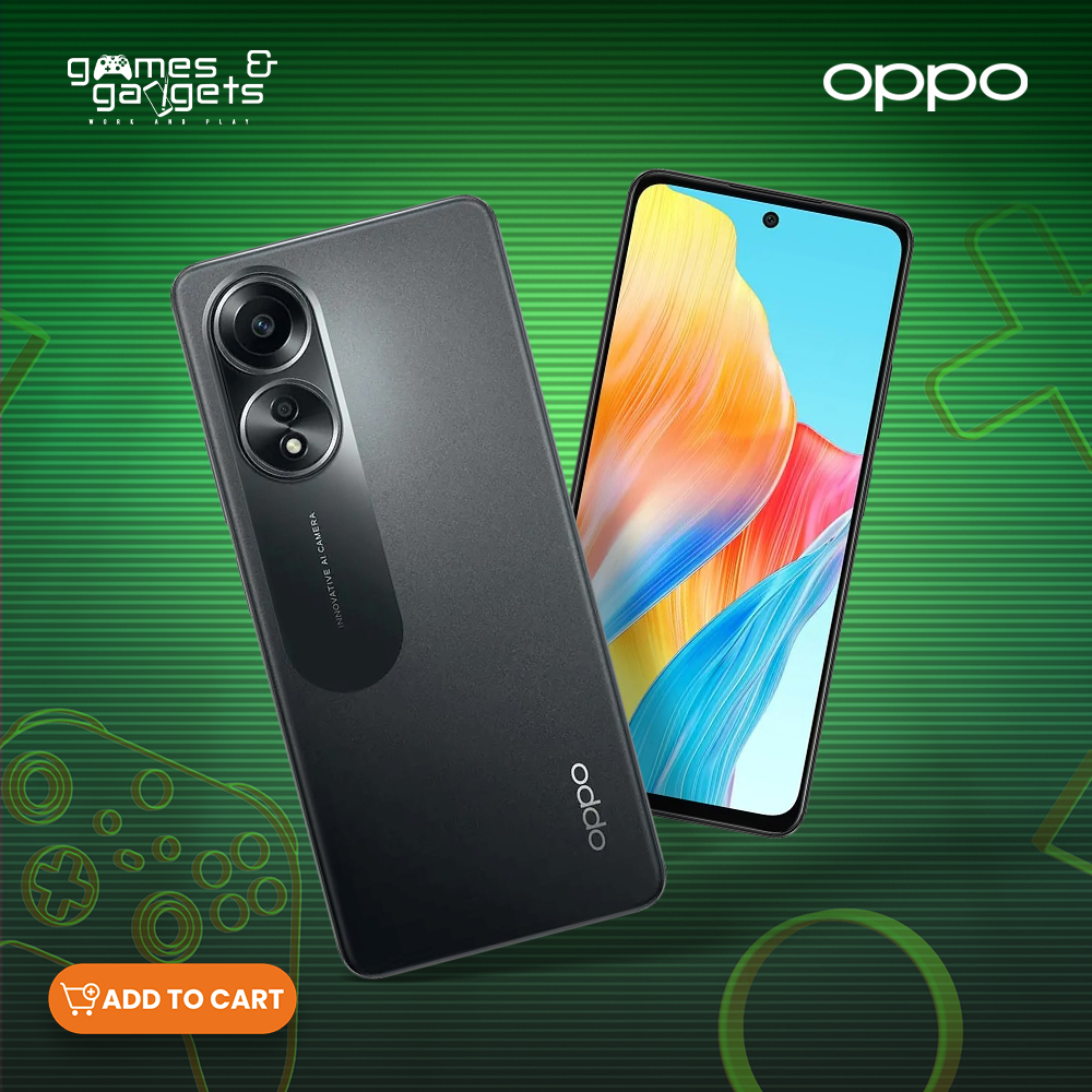 OPPO A58 6Gb + 128Gb | Dazzling Green, Glowing Black | Lazada PH