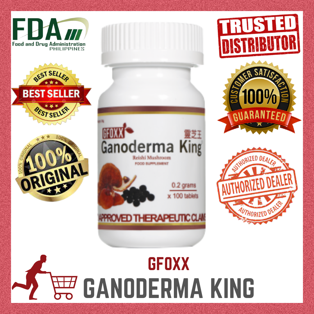 Gfoxx Ganoderma King Food Supplements (1 Bottle w/ 100 tablets | 200mg ...