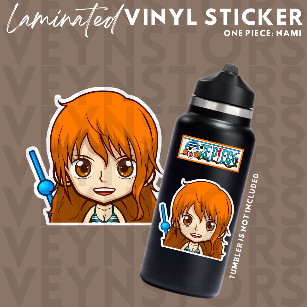 ONE PIECE NAMI WATERPROOF LAMINATED VINYL STICKER FOR TUMBLER CAR ...