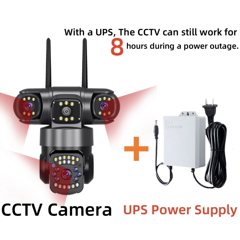 V380 PRO Cctv Camera 6MP 3 Lens 3 Screens Outdoor Waterproof IP66 Connect Cellphone CCTV With ...