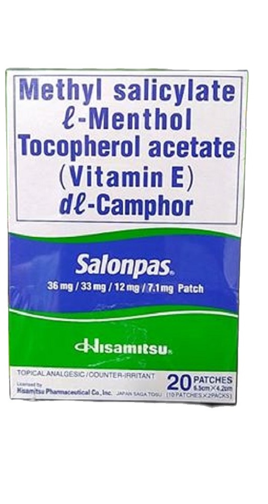 Salonpas Patch, 20 Patches, 6.5cm x 4.2cm | Lazada PH