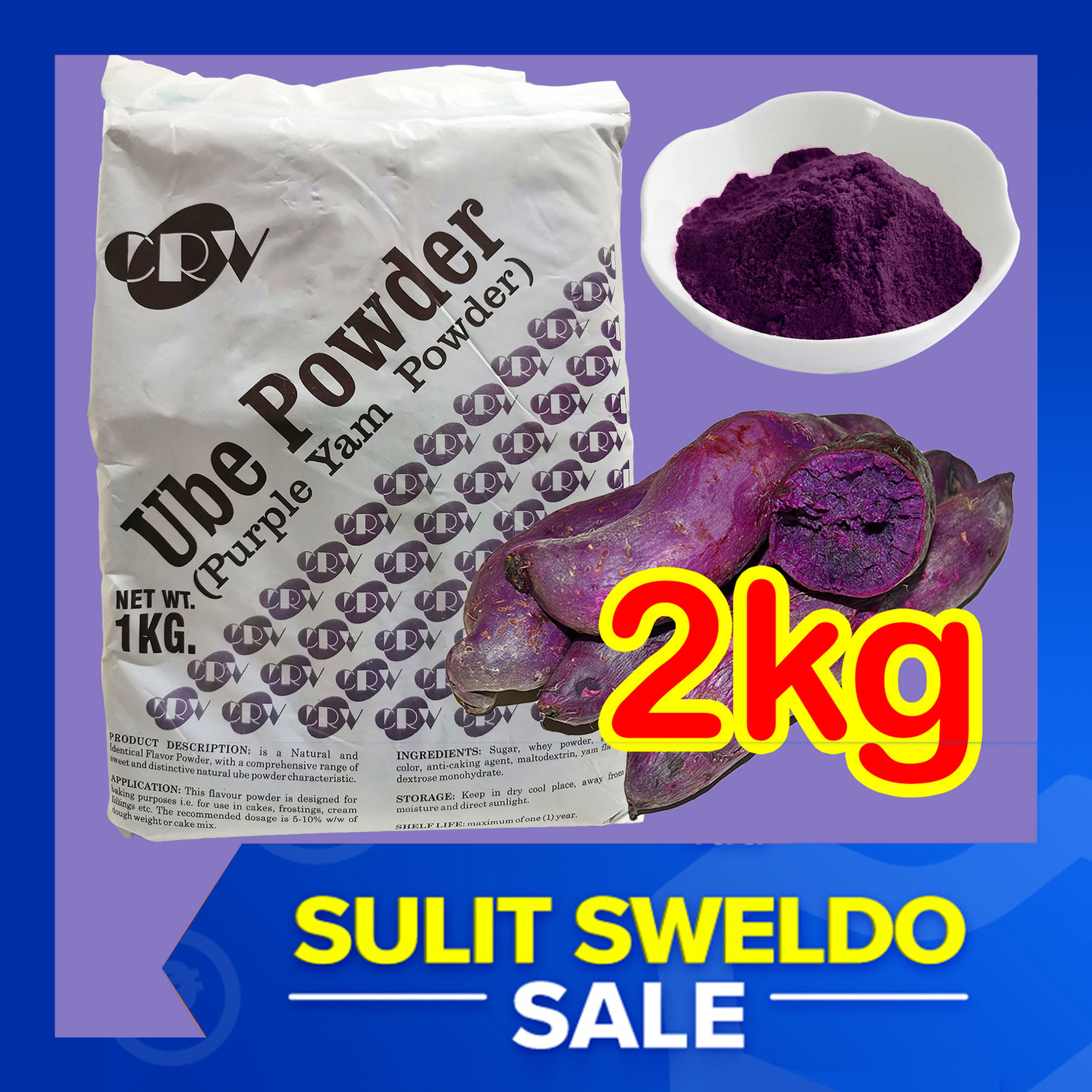 2kg CRV UBE POWDER FOR BAKING Ube Flavoring Ube Extract Ube Essence for ...