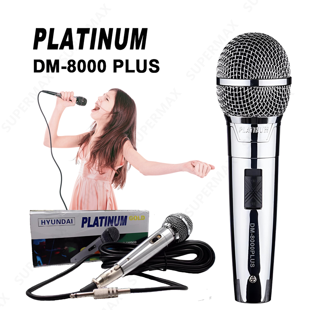 Supermax original Hyundai DM-8000 Professional Microphone System | Lazada PH