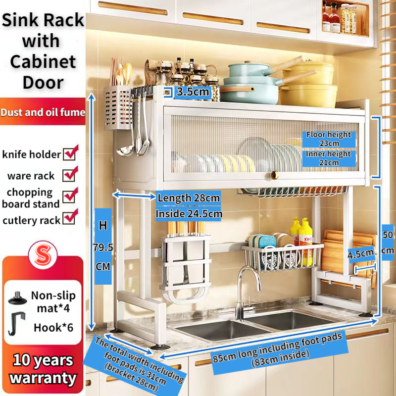 Kitchen Dish Rack Storage Cabinet above Kitchen Sink Drying Rack with ...