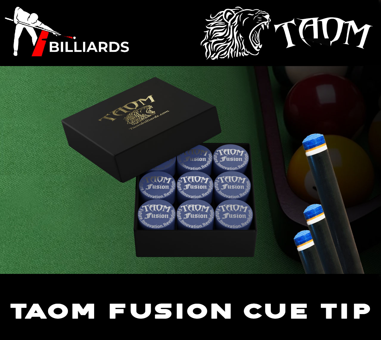 Taom Fusion Pro Leather Cue Tips Pool Cues Billiards TAKO 1 piece ...