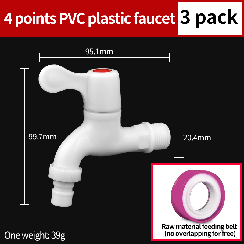 Home pvc plastic faucet 4 points 6 points leak-proof anti-burst long ...