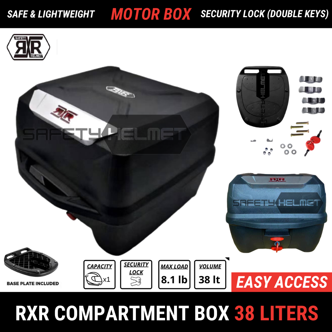 RXR Motorcycle Compartment Box For Motorcycle Rider 38 Litters Series ...