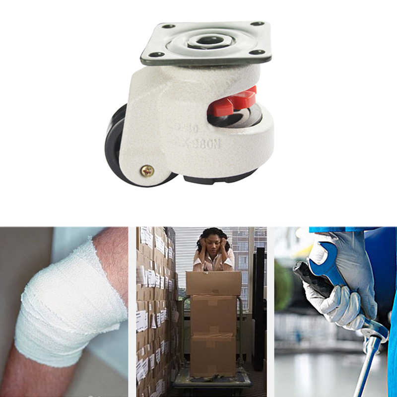 Rubber Foot Foot Level Adjustment Equipment Cart Caster 60Kg Load ...