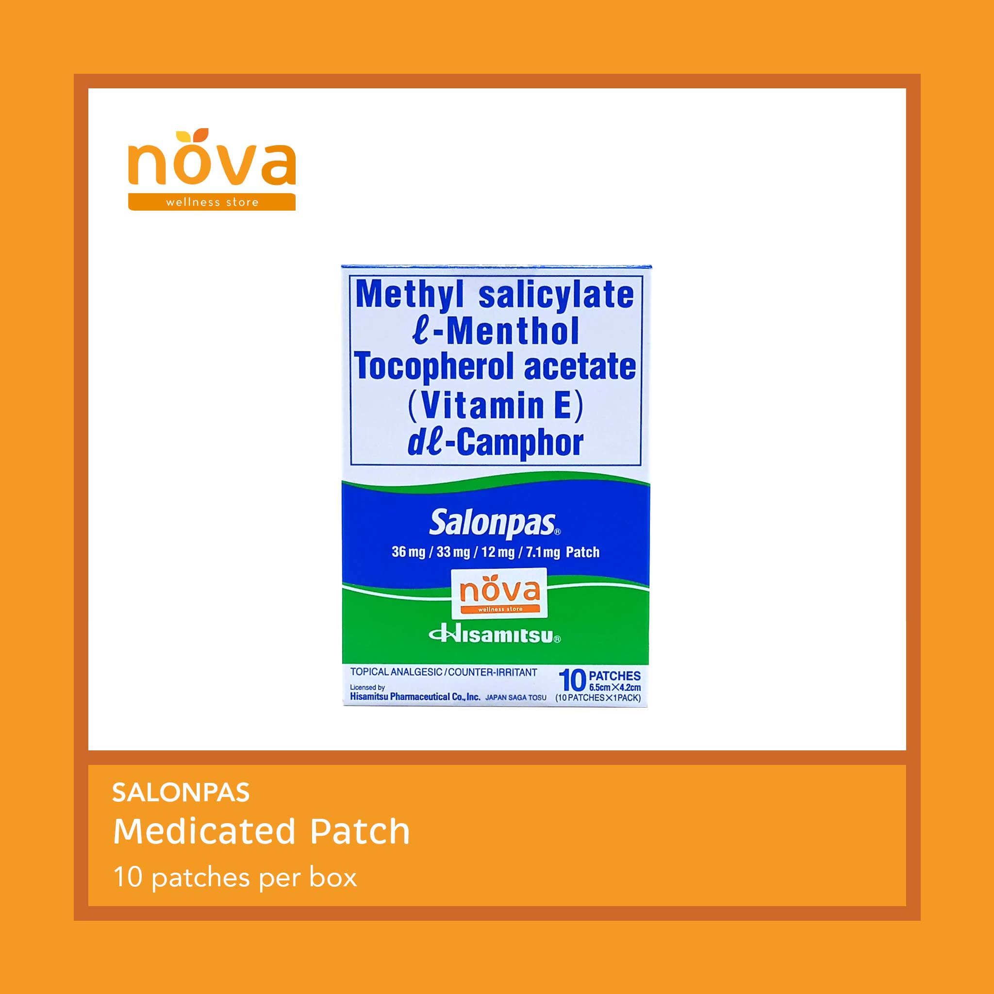Salonpas Medicated Patch 10 patches (box) | Lazada PH