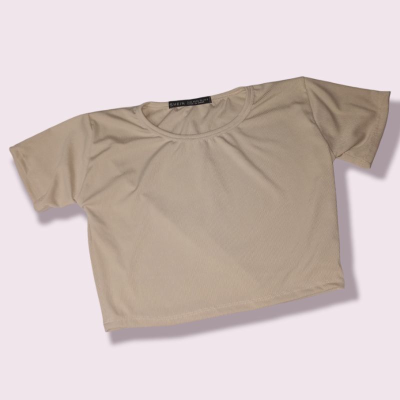 ROUND NECK CROPTOP KNITTED FABRIC W/ SHN ETIKETA HIGH QUALITY | Lazada PH