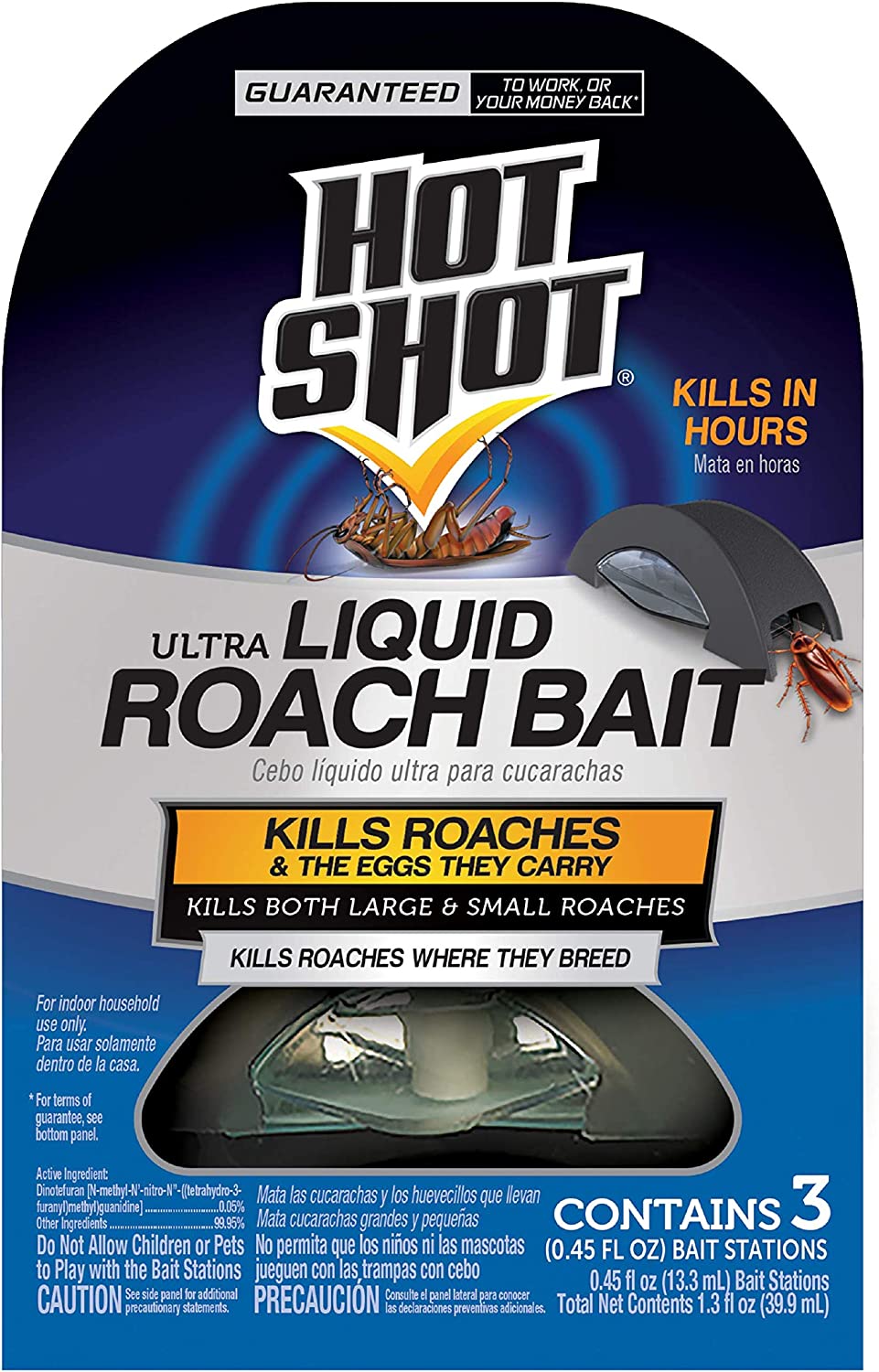 Hot Shot Ultra Liquid Roach Bait Removes Roaches & Eggs They Carry ...