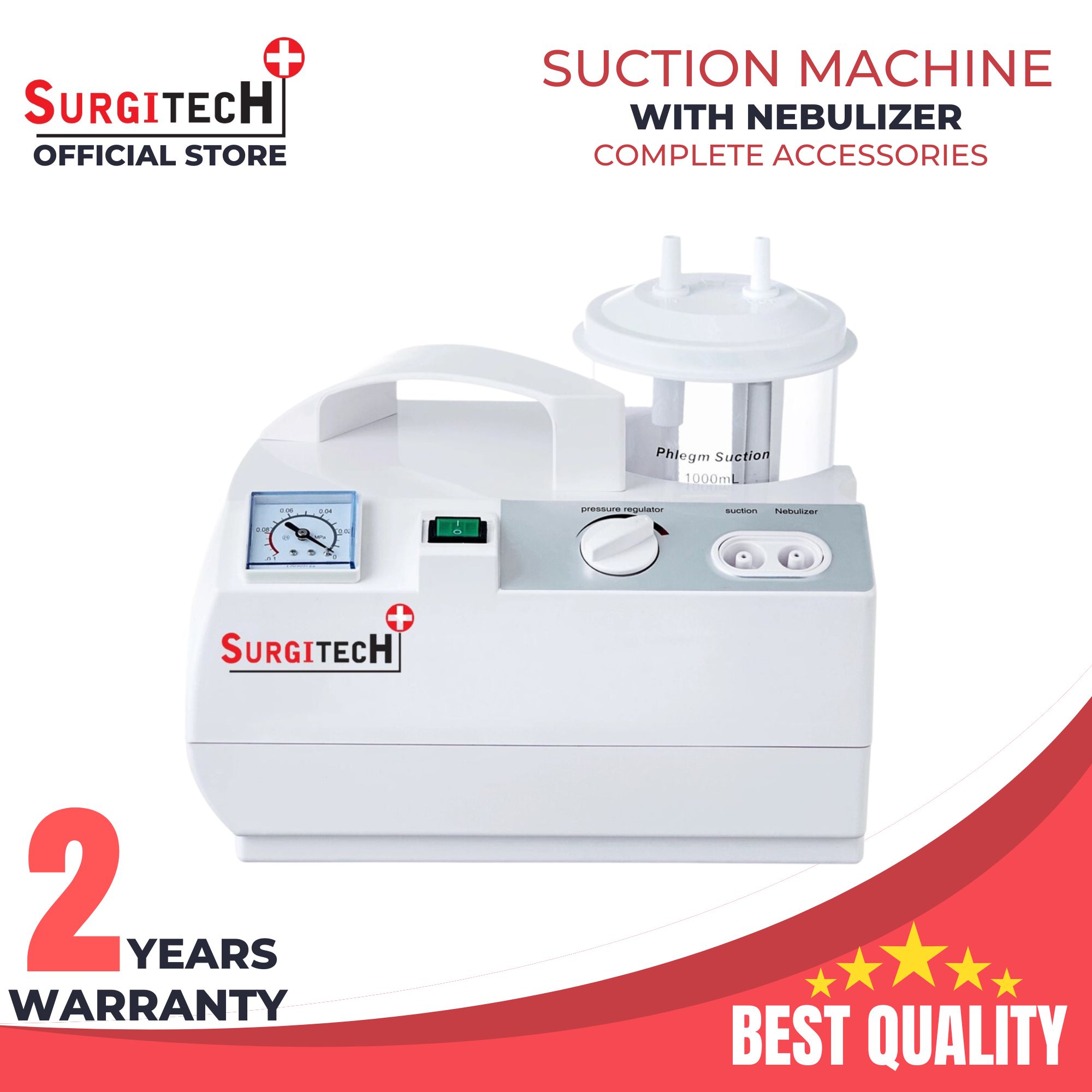 Surgitech Suction Machine and Nebulizer Heavy Duty Compressor | Lazada PH