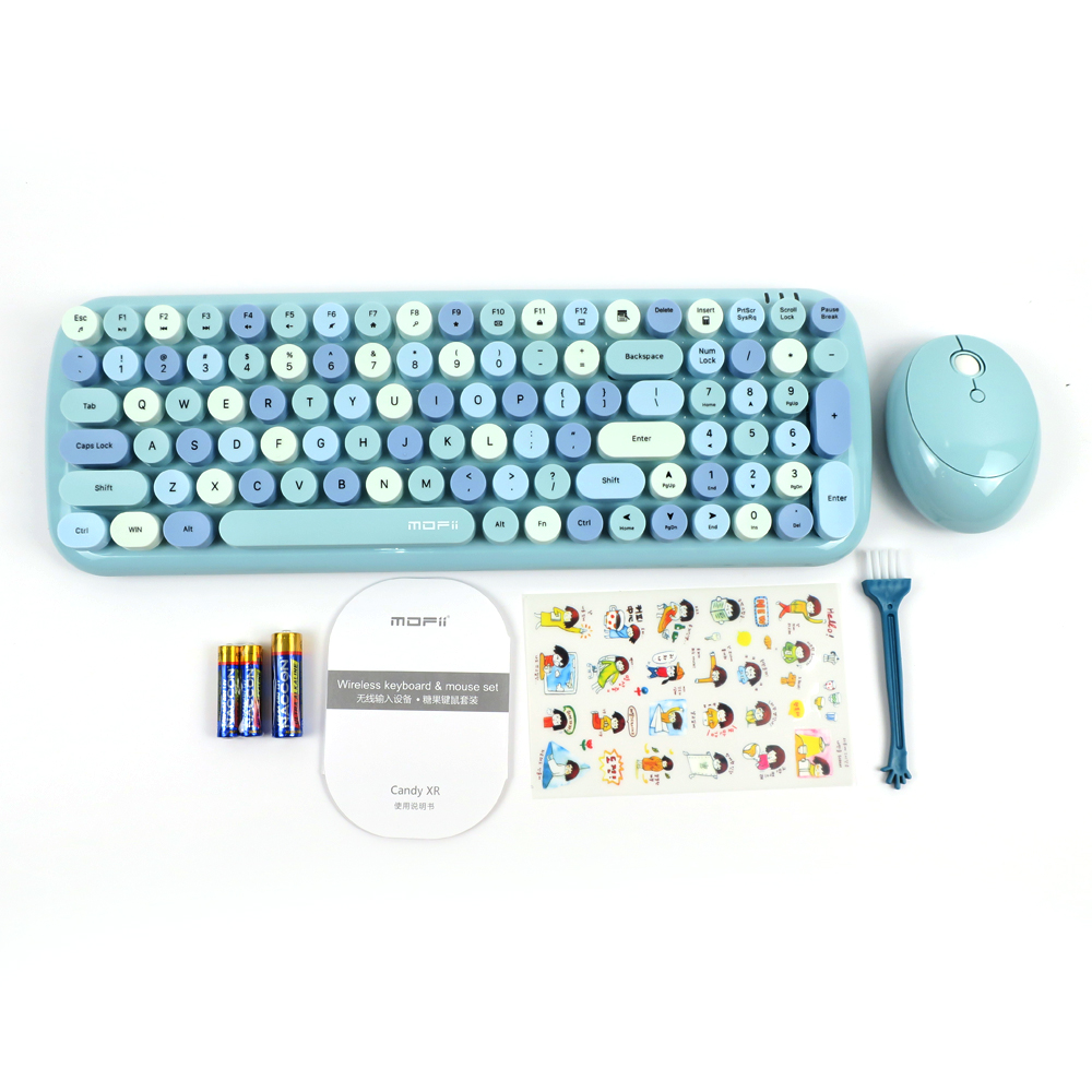 Mofii Candy XR 2.4G Wireless Keyboard and Mouse Combo Cute Keyboard ...