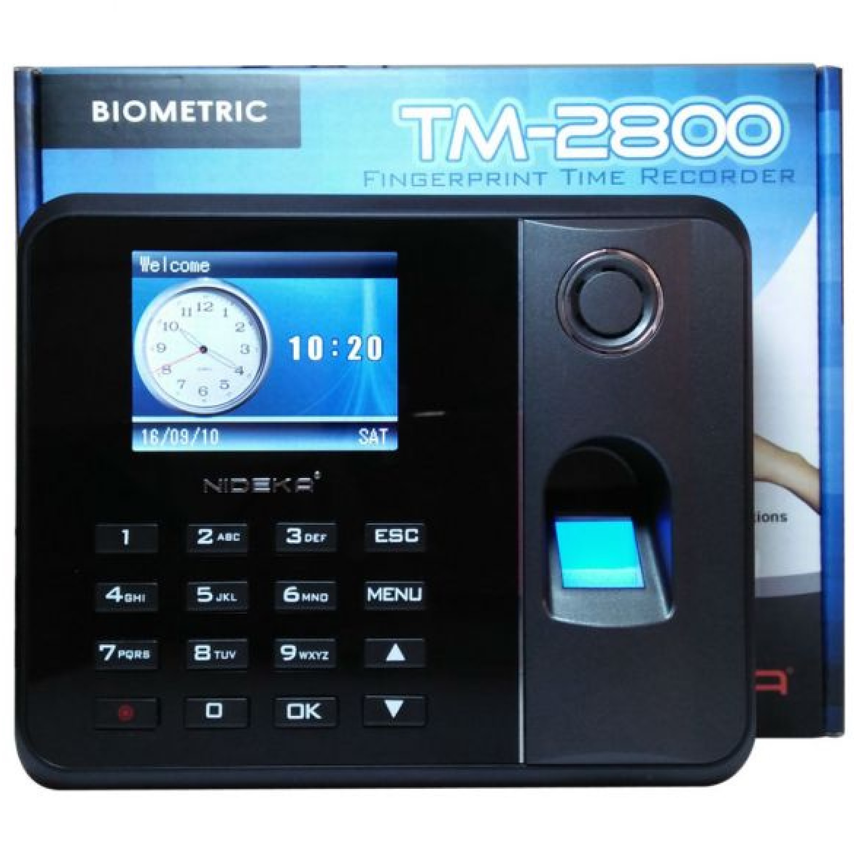 BIOMETRIC SCANNER Fingerprint Time Recorder TM2800 Nideka Time Recorder ...