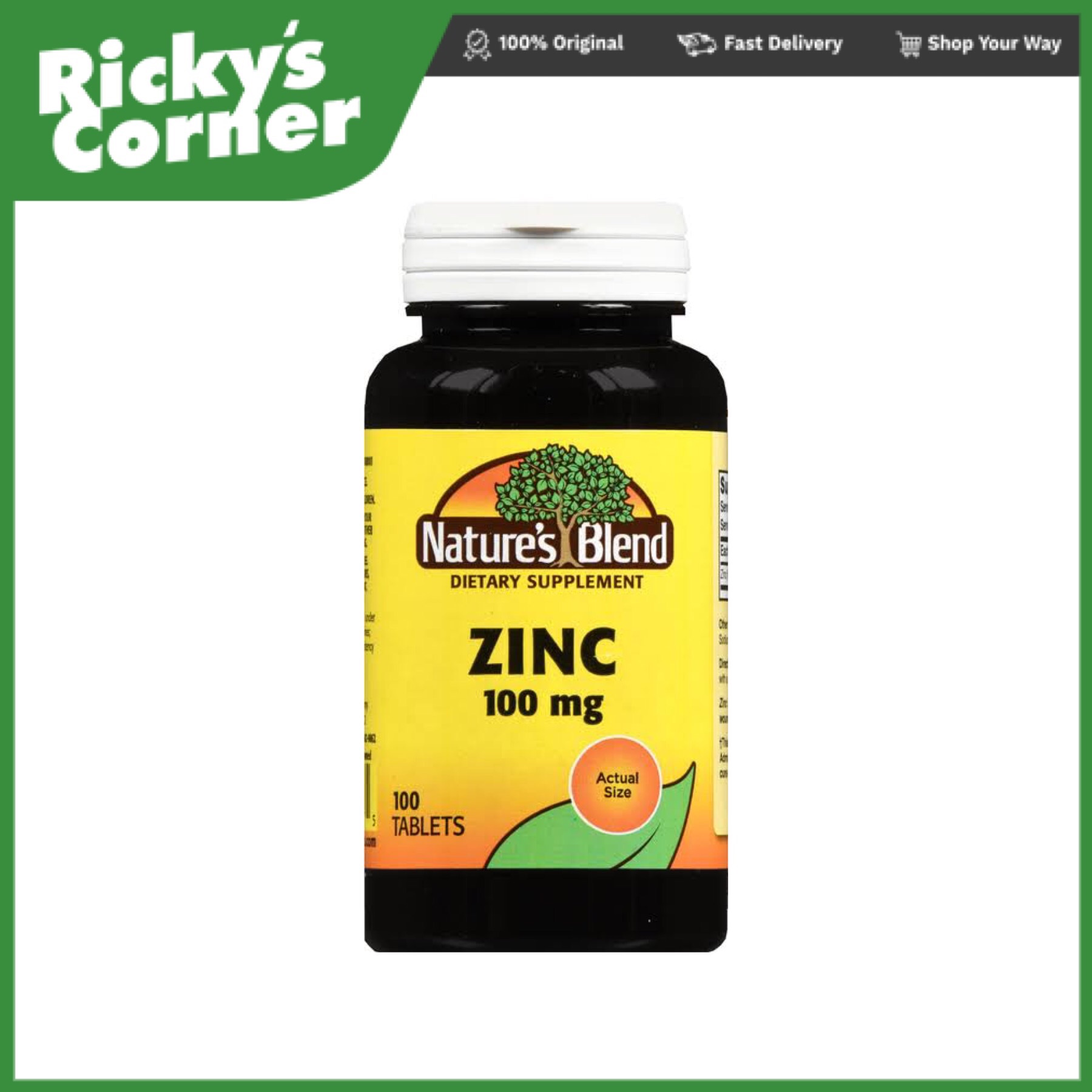 Nature's Blend Zinc 100 mg 100 Tablets | Lazada PH